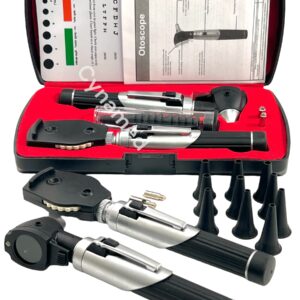 BLACK OTOSCOPE SET -LED Otoscope/School Kit-CYNAMED