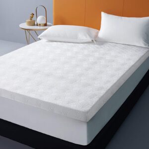 Fairyland 3 Inch Memory Foam Mattress Topper for Full Bed, Washable Cooling Relieving Bamboo Cover