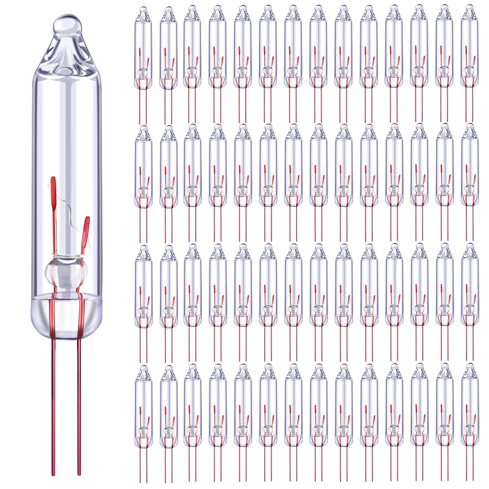 Ruisita 240 Pieces 3.5V Clear Mini Christmas Replacement Bulbs, 125 mA, 0.43 Watt Bulbs for Christmas Trees and Incandescent String Lights Set Supply (240)