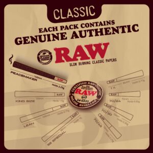 RAW Peacemaker Cones Classic | 27 Pack | Larger than King Size - All Natural Vegan Friendly and Pre Rolled for Convenience