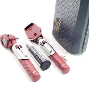 Burgundy Otoscope Set -LED Otoscope/School Kit-CYNAMED