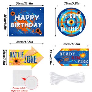 Dart Party Signs Cutouts Dart Party Door Signs Party Decorations for Dart Fans Boys Birthday Party