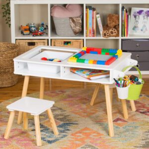 Elk and Friends Kids/Toddler Multi Activity Table | Building Blocks Desk |Table with Storage | Craft Play Table Plus Paper Roll | Sensory Table