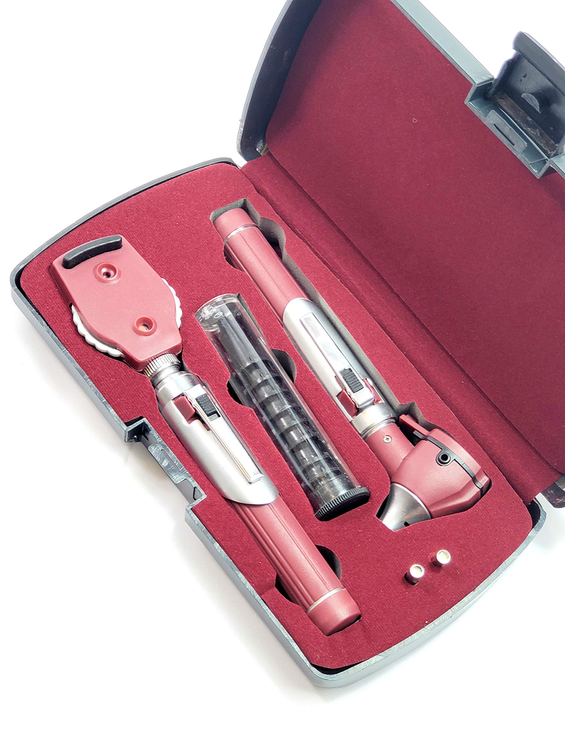 Burgundy Otoscope Set -LED Otoscope/School Kit-CYNAMED