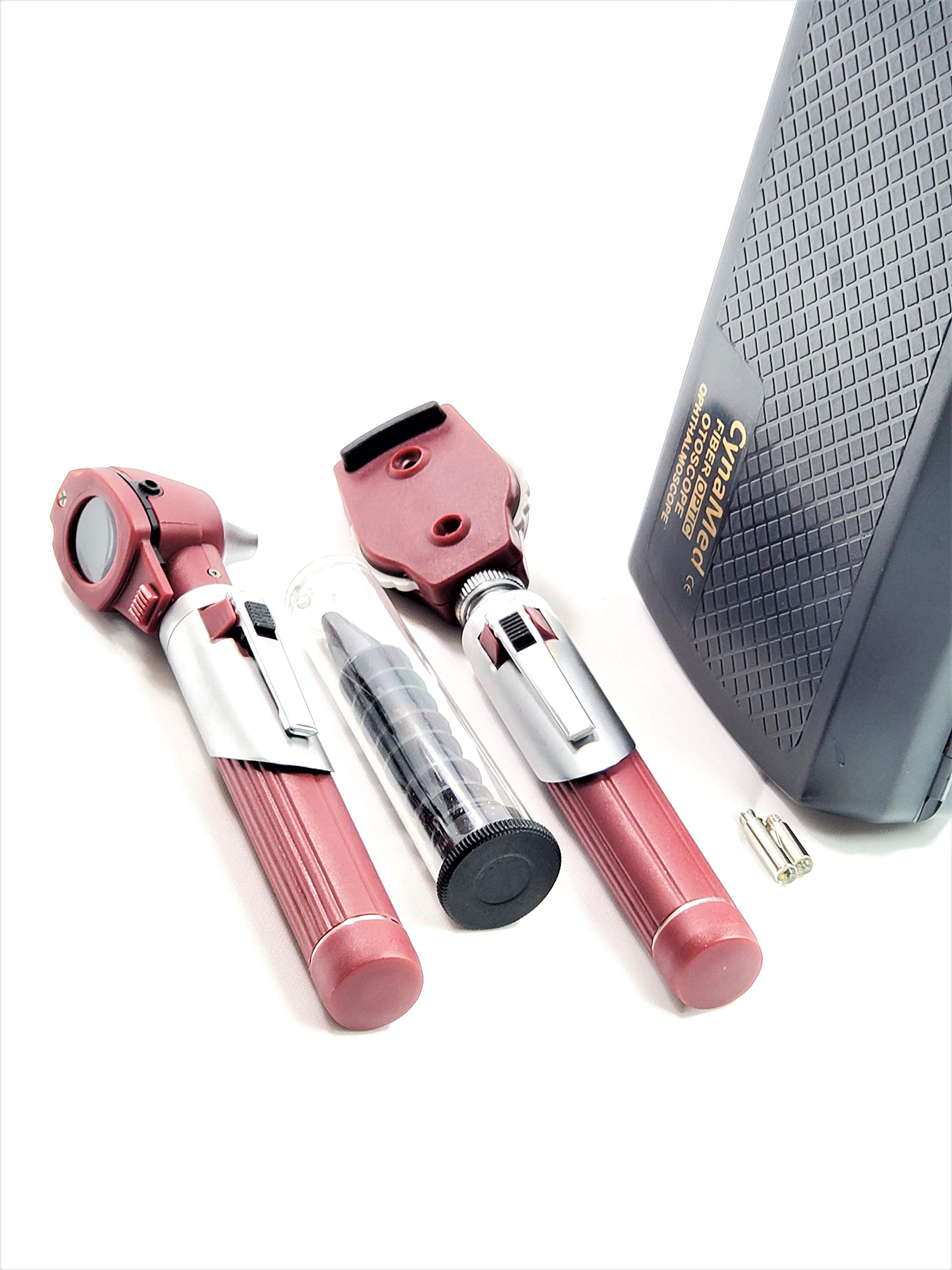 Burgundy Otoscope Set -LED Otoscope/School Kit-CYNAMED