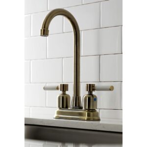 Kingston Brass KB8493DKL Kaiser Bar Faucet, Antique Brass