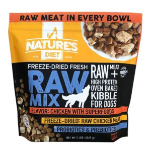 Nature's Diet Raw Mix Kibble with Freeze-Dried Chicken, Superfoods and Probiotics