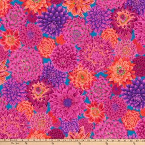 kaffe fassett collective dancing dahlias red fabric by the yard