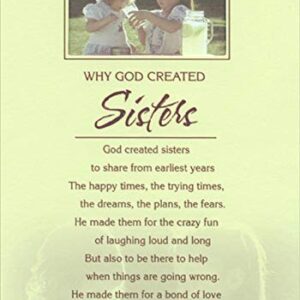 Designer Greetings Why God Created Sisters Die Cut Window Religious Birthday Card for Sister