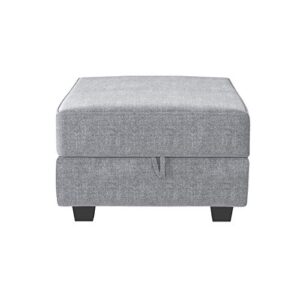 honbay square ottoman module for modular sofa couch, grey