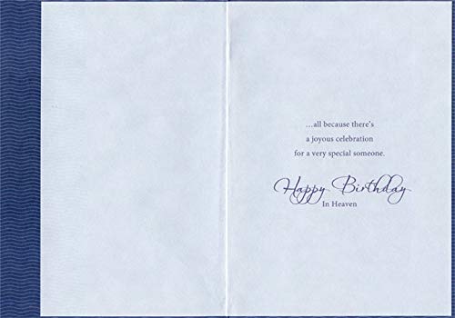 Designer Greetings Heaven is Shining Brighter: Rocks in Blue Water Religious Birthday in Heaven Card