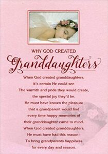 designer greetings why god created granddaughters religious birthday card for granddaughter