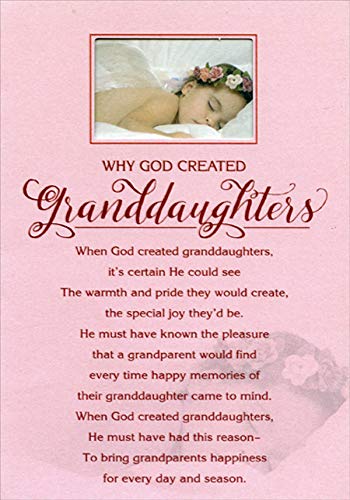 Designer Greetings Why God Created Granddaughters Religious Birthday Card for Granddaughter