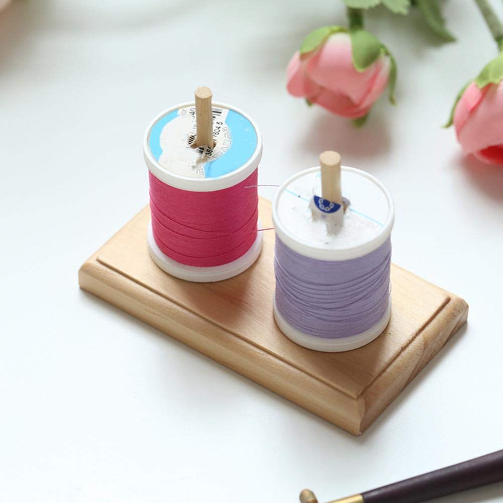 Thread Rack Holder Wooden Sewing Thread Holder Organizer Bobbin Holder Stand Embroidery Spools Storage Holder