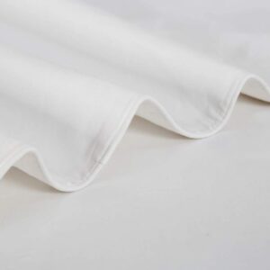 110 Inches Extra Wide 100% Long-Staple Egyptian Cotton Solid Broadcloth Fabric - Combed Cotton for Sewing DIY Crafting - Sold by The Yard (White)