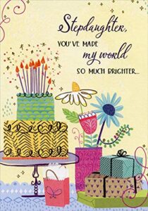 designer greetings made my world so much brighter gifts birthday card for step-daughter