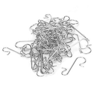 fdit hooks,mini 1 inch s hooks, metal hangers hanging hooks multi-purpose metal s-shaped hooks for diy crafts decoration, pack of 100(white)