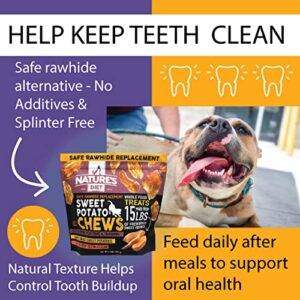 Nature's Diet Sweet Potato Chews XL 2lb Bag Safe Rawhide Replacement, Natural Treat, Training, Teeth, Healthy Snack for Dogs