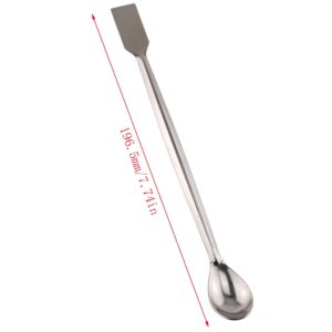 E-outstanding 3PCS Laboratory Spoon Spatula 2 in 1 Stainless Steel Lab Mixing Double End Reagent Sampling Spoon Spatula Tool, 20cm