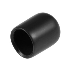 uxcell 20pcs rubber end caps 3/8"(9.5mm) id vinyl round tube bolt cap cover thread protectors black