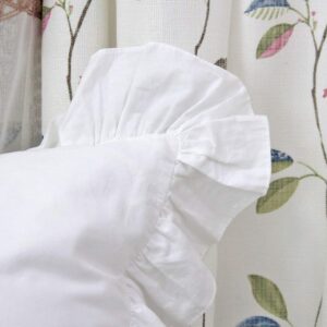 Queen's House White Duvet Cover Set Queen and White Ruffle Euro Shams Bundle