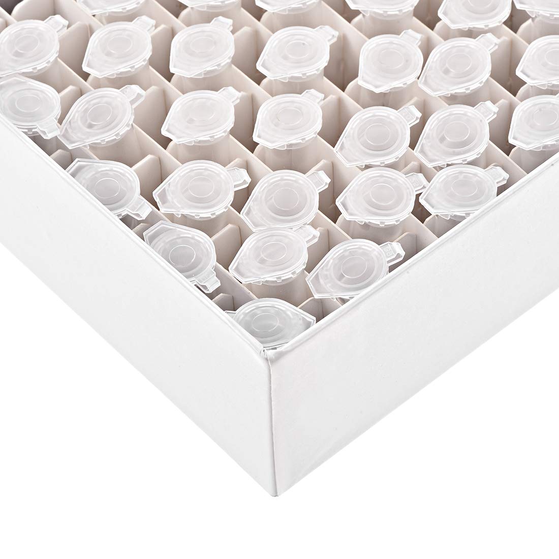 uxcell Centrifuge Tube Freezer Storage Box 100 Places Waterproof Cardboard Cryogenic Holder Rack for 1.5/1.8/2ml Microcentrifuge Tubes, Vials, Samples 3Pcs