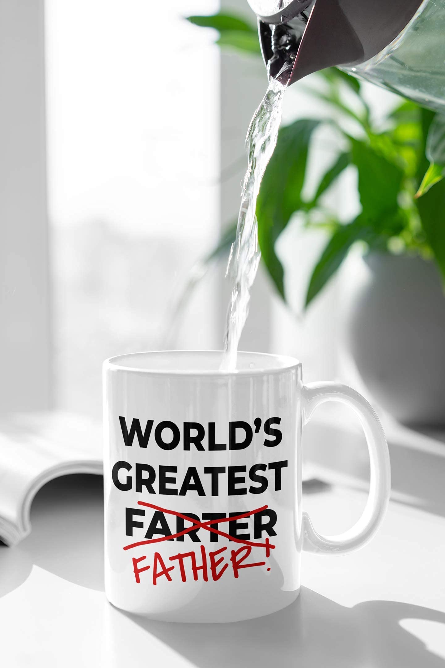 World's Greatest Farter Funny Fathers Day Coffee Mug | Best Farter Ever Coffee Cup - Funny Fathers Day Mugs from Son Daughter Kids | Cool Christmas Presents Fun Birthday Gag Gifts (WGF White)