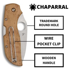 Spyderco C152WDP Chapparal Birdseye Maple