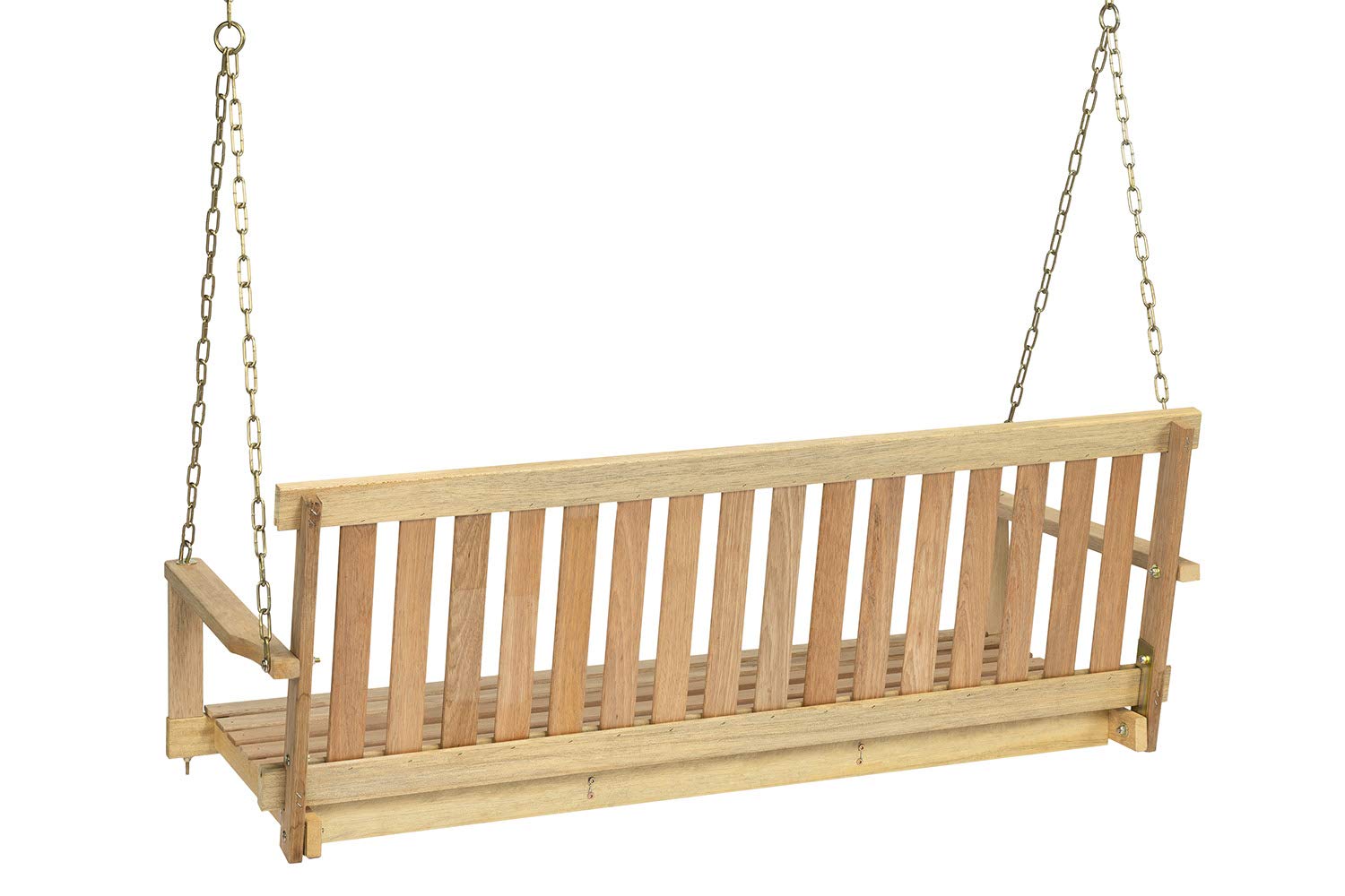 Traditional 4-Foot Wooden Porch Swing Seat with Chains Woodlawn&Home, 800018