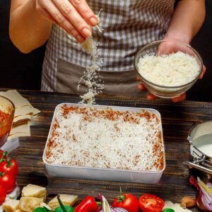 TeamFar Small Lasagna Pan Set of 2, 10.5’’ x 8’’ x 2’’ Stainless Steel Rectangular Brownie Cake Pan For Baking Roasting, Healthy & Sturdy, Brushed Surface & Dishwasher Safe, Deep Side