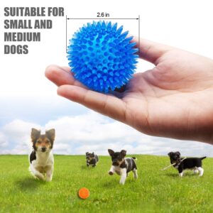 CHLEBEM Dog Balls Squeaky Small Dog Toys Puppy Toys Dog Chew Toy for Small Medium Dogs Interactive Durable Toys Chewing Cleaning Teeth Rubber Dog Ball Pet Teething