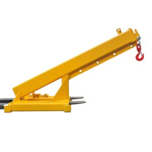 TECHTONGDA Fork Mounted Hoist Jib Boom Crane, 6600LB Capacity Telescopic Boom Lift Crane, 63"-98" Manual Telescoping, Forklift Mobile Crane Lifting Hoist, Forklift Boom Attachments Lifting Equipment