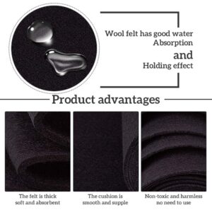 BENECREAT 19.7FTx5.5" Felt Fabric Craft Felt Fabric Roll Black Nonwoven Felt Roll for DIY Craft Patchwork Sewing, 3mm Thick