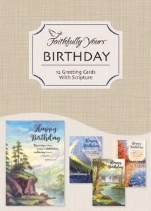 faithfully yours 166950 birthday card-boxed - a year of grace - box of 12