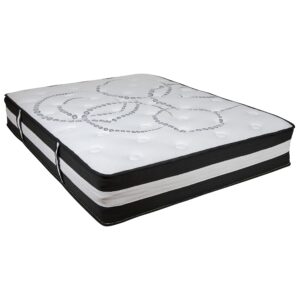 BizChair 12 Inch CertiPUR-US Certified Hybrid Pocket Spring Mattress, Full Mattress in a Box