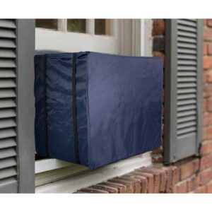 Qualward Window Air Conditioner Cover for Outside Unit, AC Covers for Outdoor Window Medium Size - 25.5" W x 20.5" D x 17" H Inches, Blue