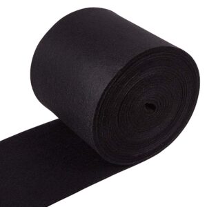 benecreat 19.7ftx5.5" felt fabric craft felt fabric roll black nonwoven felt roll for diy craft patchwork sewing, 3mm thick