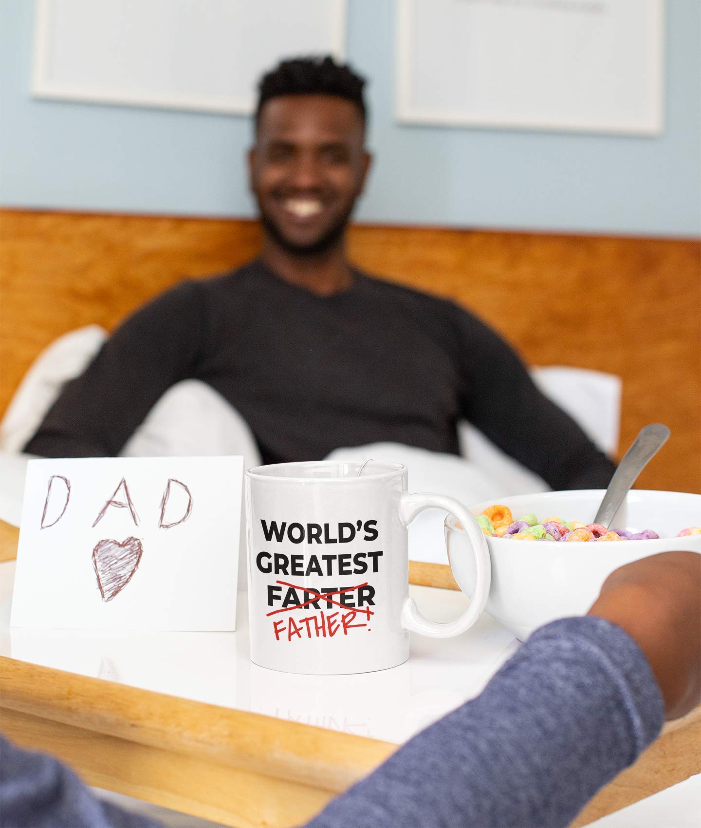 World's Greatest Farter Funny Fathers Day Coffee Mug | Best Farter Ever Coffee Cup - Funny Fathers Day Mugs from Son Daughter Kids | Cool Christmas Presents Fun Birthday Gag Gifts (WGF White)