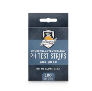 kombucha ph test strips - ph range 0-6 | 100 test sticks | instant read | food service, brewing and fermentation test strips