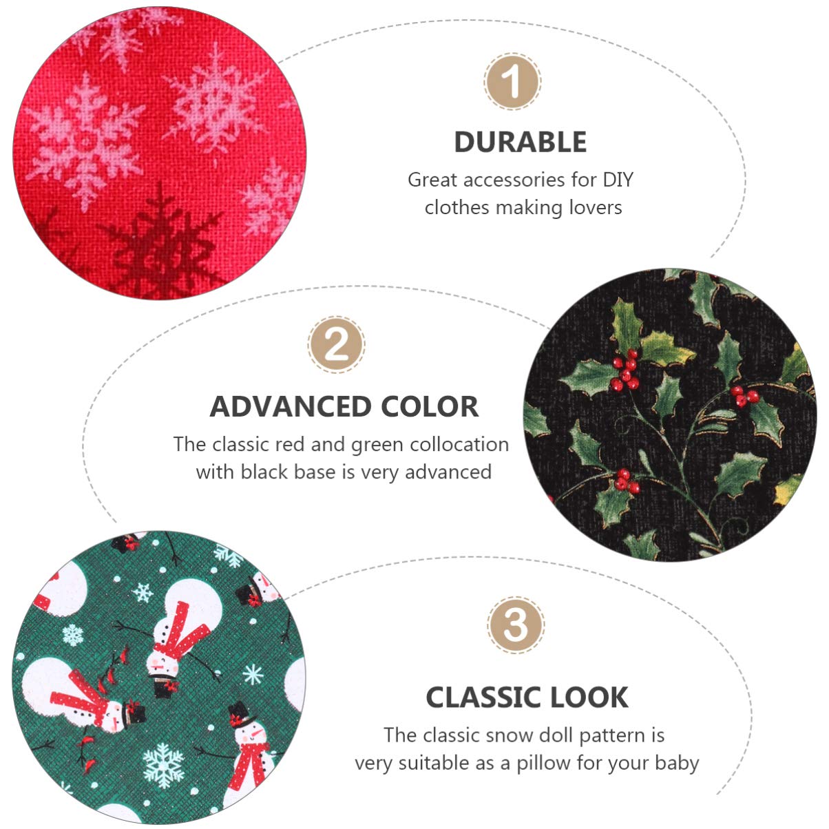 EXCEART 10 Sheets Christmas Cotton Fabric Bundles Square Christmas Tree Quilting Patchwork Precut Santa Claus Printed Fabric Scraps for Christmas Sewing DIY Crafts 20x25cm