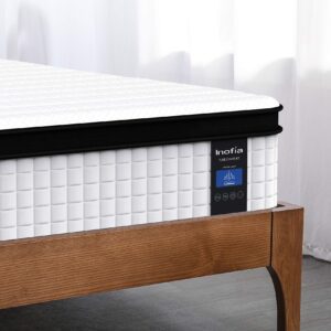 Inofia Full Mattress, 12 Inch Hybrid Innerspring Foam Mattress, Double Bed in a Box, Medium Firm Mattress for More Comfort, Full Size