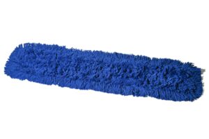 tidy tools commercial dust mop replacement head – 36 x 5 in. cotton nylon reusable mop head – industrial dust mop refill for floor cleaning & janitorial supplies, blue