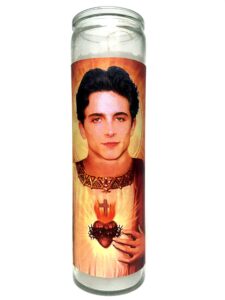 timothée chalamet celebrity parody devotional prayer candle