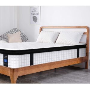 Inofia Full Mattress, 12 Inch Hybrid Innerspring Foam Mattress, Double Bed in a Box, Medium Firm Mattress for More Comfort, Full Size