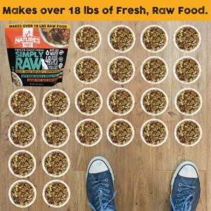 Nature's Diet Simply Raw® Freeze-Dried Raw Whole Food Meal - Makes 18 Lbs Fresh Raw Food with Muscle, Organ, Bone Broth, Whole Egg, Superfoods, Fish Oil Omega 3, 6, 9, Probiotics & Prebiotics (Beef)