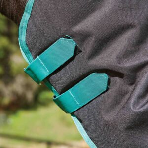 WeatherBeeta Green-Tec 900D Detach-A-Neck Medium Horse Blanket, Black/Bottle Green, 69"