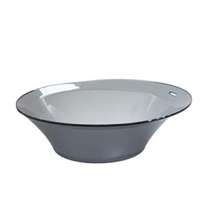 oka d nature wash bowl, black (hot water tub, bathtub), approx. width 11.0 x depth 10.6 x height 3.5 inches (28 x 27 x 9 cm)