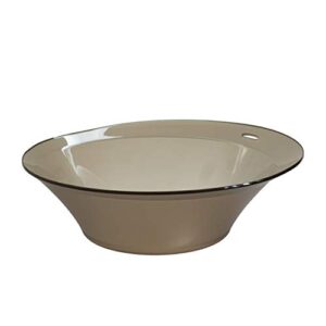 oka d nature wash bowl brown (hot water bathtub) approx. width 11.0 x depth 10.6 x height 3.5 inches (28 x 27 x 9 cm)