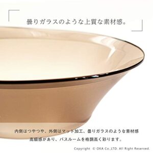 OKA D Nature Wash Bowl Brown (Hot Water Bathtub) Approx. Width 11.0 x Depth 10.6 x Height 3.5 inches (28 x 27 x 9 cm)