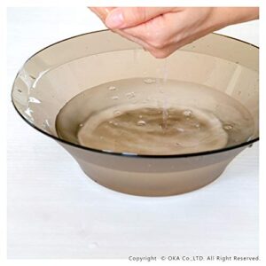 OKA D Nature Wash Bowl Brown (Hot Water Bathtub) Approx. Width 11.0 x Depth 10.6 x Height 3.5 inches (28 x 27 x 9 cm)